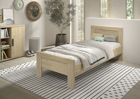Dětská jednolůžková postel Forli v dubovém vzhledu z MDF 90x200cm