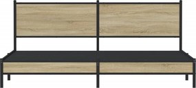 Kovový rám postele bez matrace dub sonoma 193 x 203 cm 3301393