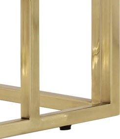 vidaXL Konzolový stolek nerezová ocel a tvrzené sklo [350002] Barva: Zlatá a černá