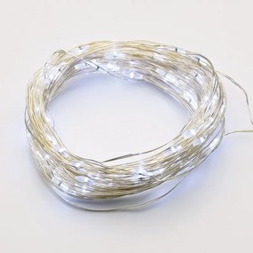 ACA DECOR Venkovní stříbrný LED nano řetěz 2m CW 2xCR2032