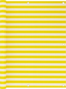 vidaXL Balkonová zástěna 120 x 600 cm HDPE [310859] Barva: Žluto-bílá