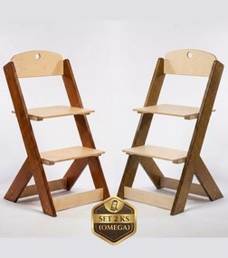 Lucas Wood Style - rostoucí židle OMEGA III zvýhodněný set 2 ks - mahagon +  kaštan