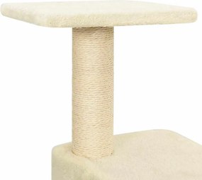 Škrabadlo pro kočky se sisalovými sloupky krémové 118,5 cm 171427