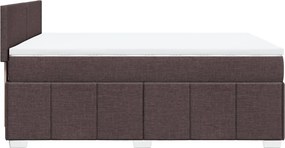 Box spring postel s matrací tmavě hnědá 140x200 cm textil 3289387