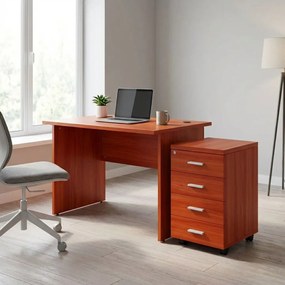 Sestava kancelářského nábytku SimpleOffice 1, 100 cm, třešeň