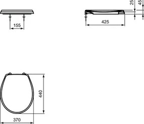 Ideal Standard Eurovit - WC sedátko | bílá