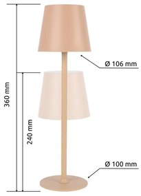 Globo 58438S - LED Stmívatelná dotyková venkovní lampa VANNIE LED/3W/3,7V IP44