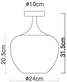 Globo 15548DG - Stropní svítidlo MAXY 1xE27/40W/230V měděná