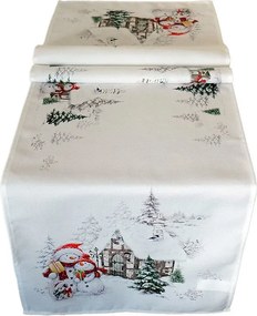 Ubrus Sněhulácká idylka 40 × 140 cm