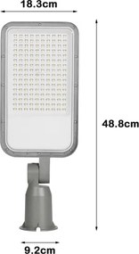 Brilagi -LED Venkovní pouliční lampa s kloub. URBANLIGHT LED/100W/230V šedá IP65