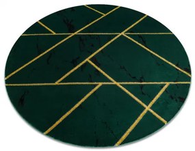 Dywany Luszczow Kusový koberec kulatý EMERALD EXCLUSIVE 1012 mramor, geometrický lahvově zelená / zlato Rozměr koberce: 120 cm KRUH