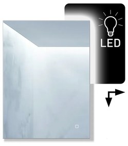 Zrcadlo do koupelny s LED osvětlením - 50 x 70 cm se senzorem - Ambiente