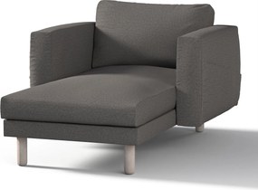Potah na IKEA Norsborg šezlong s loketními opěrkami barva šedá látka pletený vzor