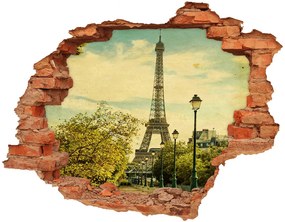 Wallmuralia Fototapeta díra na zeď 3D Eiffelova věž Paříž 90x70 cm