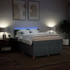 Box spring postel s matrací tmavě šedý 140 x 190 cm textil 3288983