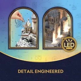 CUBICFUN Puzzle 3D Bradavice ve sněhu Harry Potter / 202 dílků / LED o