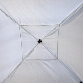 Skládací altán Outsunny 2,95x2,95 m s UV ochranou, skládací, ocel a tkanina Oxford, bílý, pro zahradní párty a akce | Aosom.de