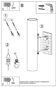 Sollux SL.0326 - Nástěnné svítidlo LAGOS 2xGU10/10W/230V bílá