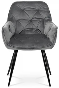 Jídelní židle šedá sametová DCH-421 GREY4