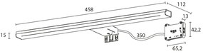 Sapho, FELINA LED svítilna, 10W, 458x15x112mm, chrom, FE045