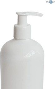 Dávkovač na mýdlo 500 ml bílý s bílou pumpičkou BELA