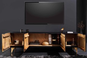 Designový TV stolek Venetia 180 cm černo-zlatý