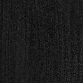 Petromila Knihovna / dělicí stěna černá 60 x 35 x 135 cm masivní borovice