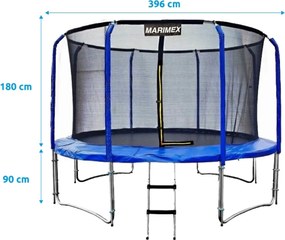 Trampolína Marimex 396 cm + ochranná síť + žebřík