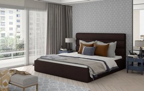 Čalouněná postel CARAMEL - Sawana 26 - 140x200cm - Dřevo