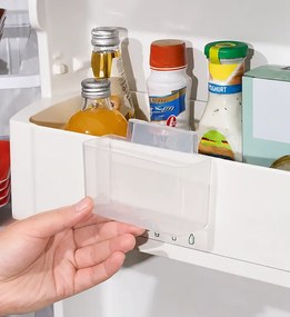 polička na potraviny, úložný box, plast, 6,5x12x4,5 cm, průhledná, Dekorino DP20260004