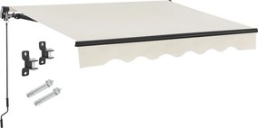 Juskys Kloubová markýza s ruční klikou Barva: šedá, Velikost: 250 × 200 cm