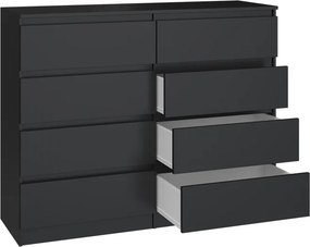 TPS Komoda MALAVA M8 120 cm - Černá