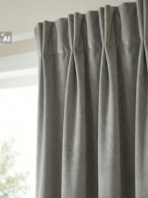 Sinsay - Zatemňovací závěs na pásce se sametovým zakončením - šedá