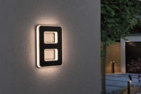 P 79849 Venkovní solární domovní číslo 8 IP44 3.000K 0,2W nabíjecí baterie výměnná - PAULMANN