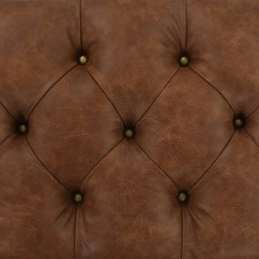 Úložná lavice z masivního dřeva a umělé kůže | 80,5x41x50 cm
