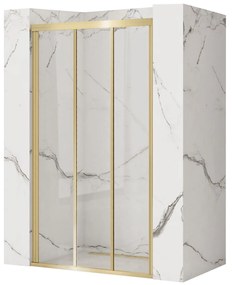 Rea Alex, 3-dílné sprchové posuvné dveře 100x190 cm, zlatá matná, REA-K2500