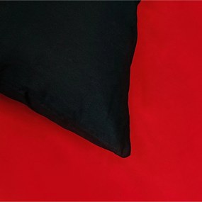 Saténové povlečení LUXURY COLLECTION červené/černé - 1x 140/220, 1x 70/90cm