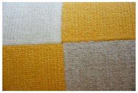 Kusový koberec PP Trojúhelníky žlutý 140x200cm