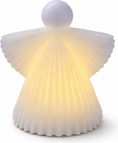 LED svíčka Anděl z pravého vosku na baterie, 11,2 × 12,5 cm, bílý, 2× AA