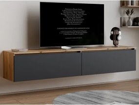 Závěsná TV skříňka Asko Living, 180 cm, dub artisan/antracit