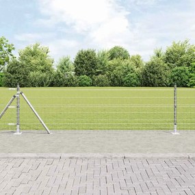 Zahradní euro plot s betonovým základem 25 x 0,4 m Stříbrná 3351028