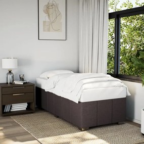 Rám postele bez matrace tmavě hnědý 90 x 200 cm textil 3284807