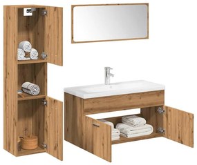 5dílná koupelnová sestava dub artisan kompozitní dřevo 3328604