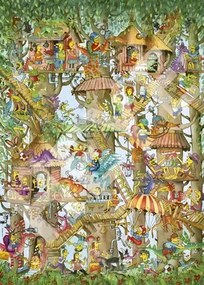 HEYE Puzzle Chaty na stromech / 1000 dílků / 50 × 70 cm