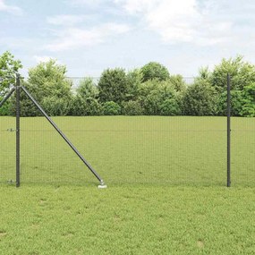 Svařované drátěné ploty s hroty 50 x 1 m Ocel potažená PVC Šedá 3352235