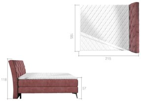 Boxspring BALTIMOR 180/200 (látka Omega 91)