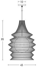 Zambelis 20155 závěsné svítidlo rattan, 1xE27, 65cm