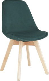 Tempo Kondela Jídelní židle LORITA, emerald Velvet látka/buk