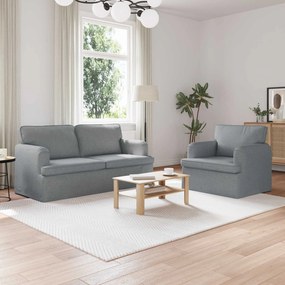 Set pohovek 2 ks Světle šedá textil 3407560