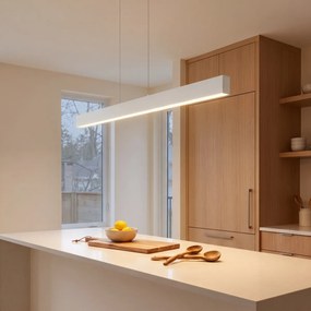 Závěsné svítidlo bílé vč. LED 3-stupňové stmívatelné 2700-4000K s přepínačem - Keane